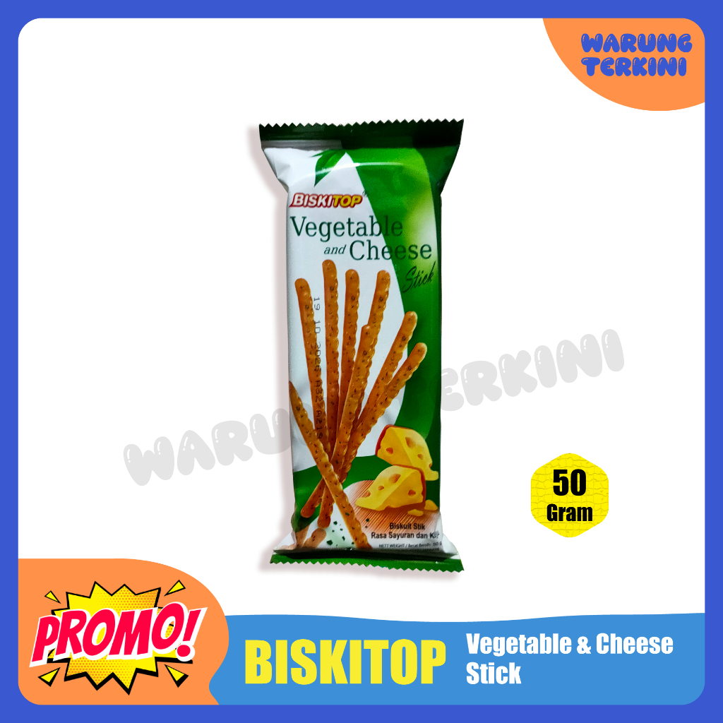 Jual Biskitop Vegetable and Cheese Stick Satuan 50gr | Biskuit Stik ...