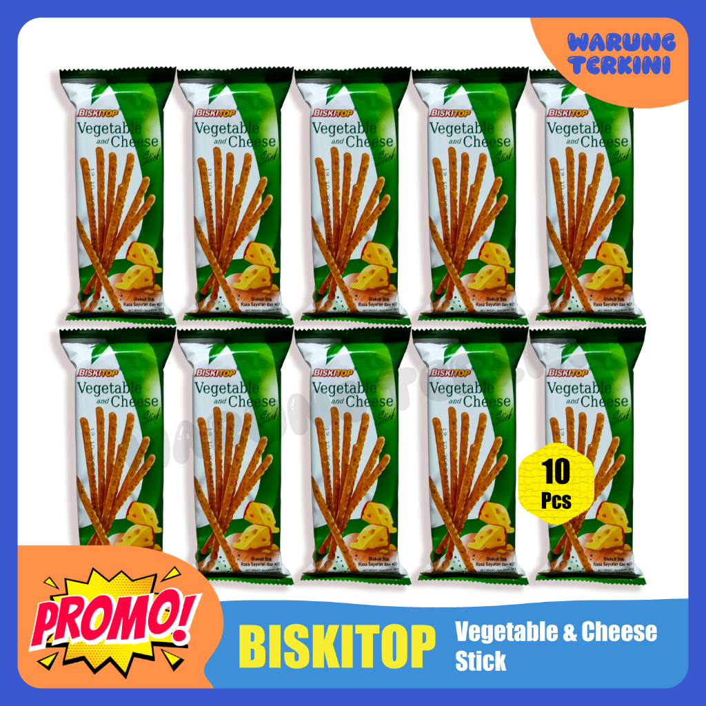 Jual Biskitop Vegetable and Cheese Stick 10 Pcs 50gr | Biskuit Stik ...