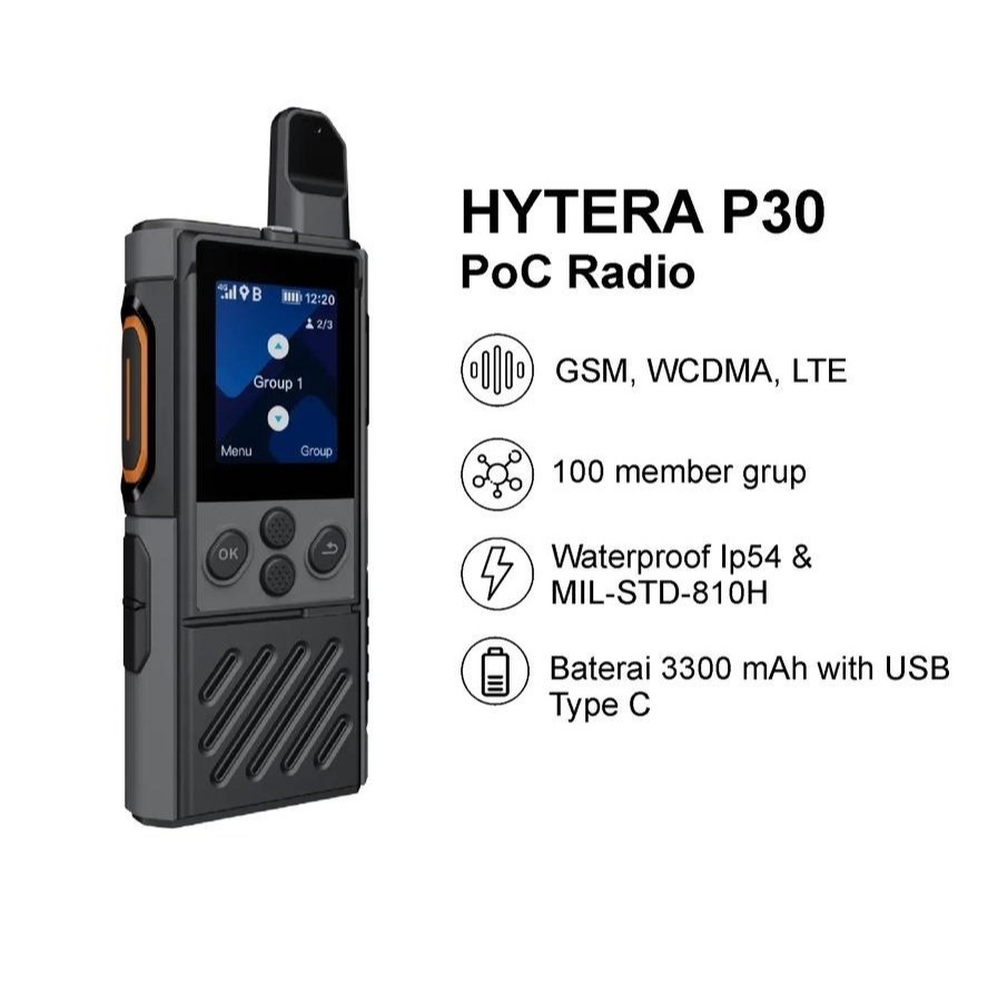 Jual Hytera P30 PoC Gsm Lte Ht POC GSM Lte Hytera P30 P 30 P-30 ...