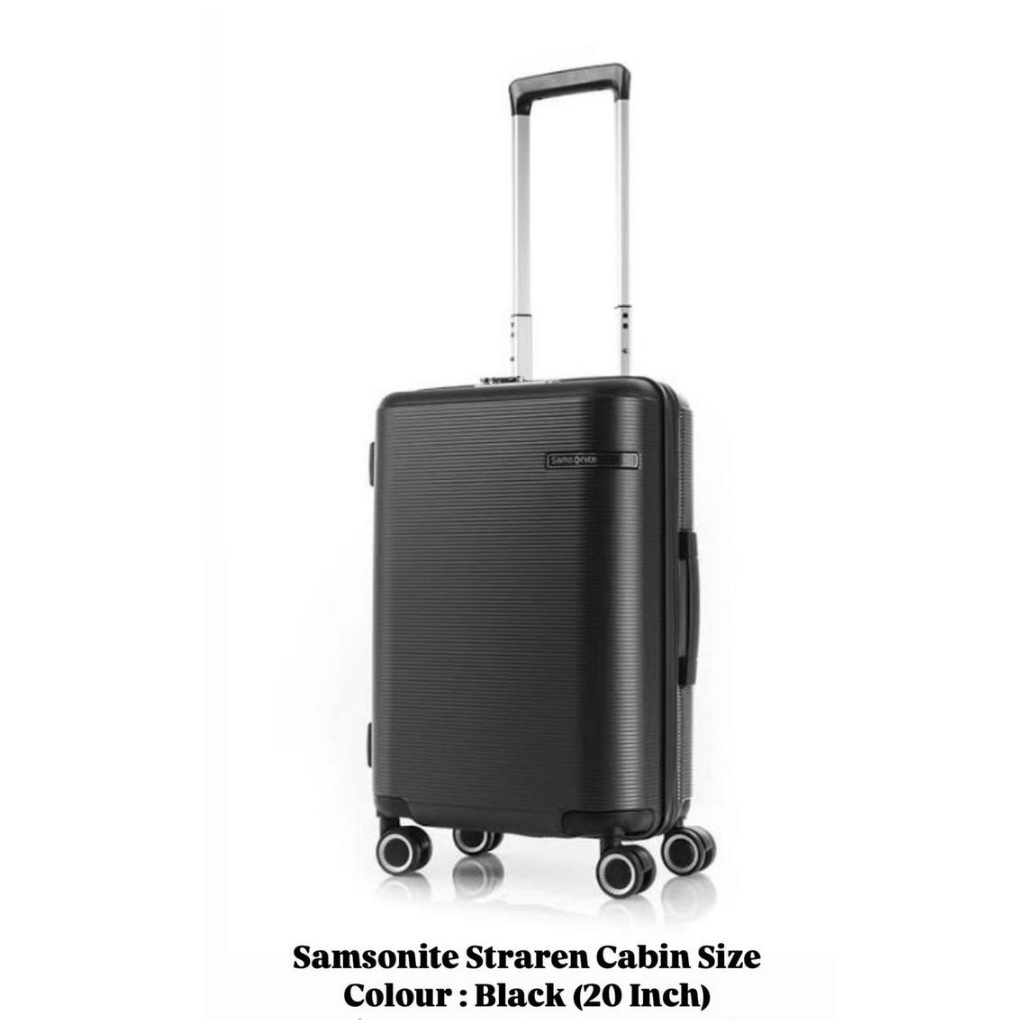 Jual Samsonite Straren Cabin Black ( 20 inch ) | Shopee Indonesia