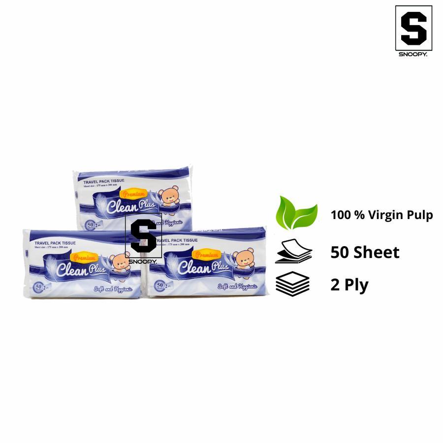 Jual Clean Plus Travel Pack Tissue 50'S Beruang | Shopee Indonesia