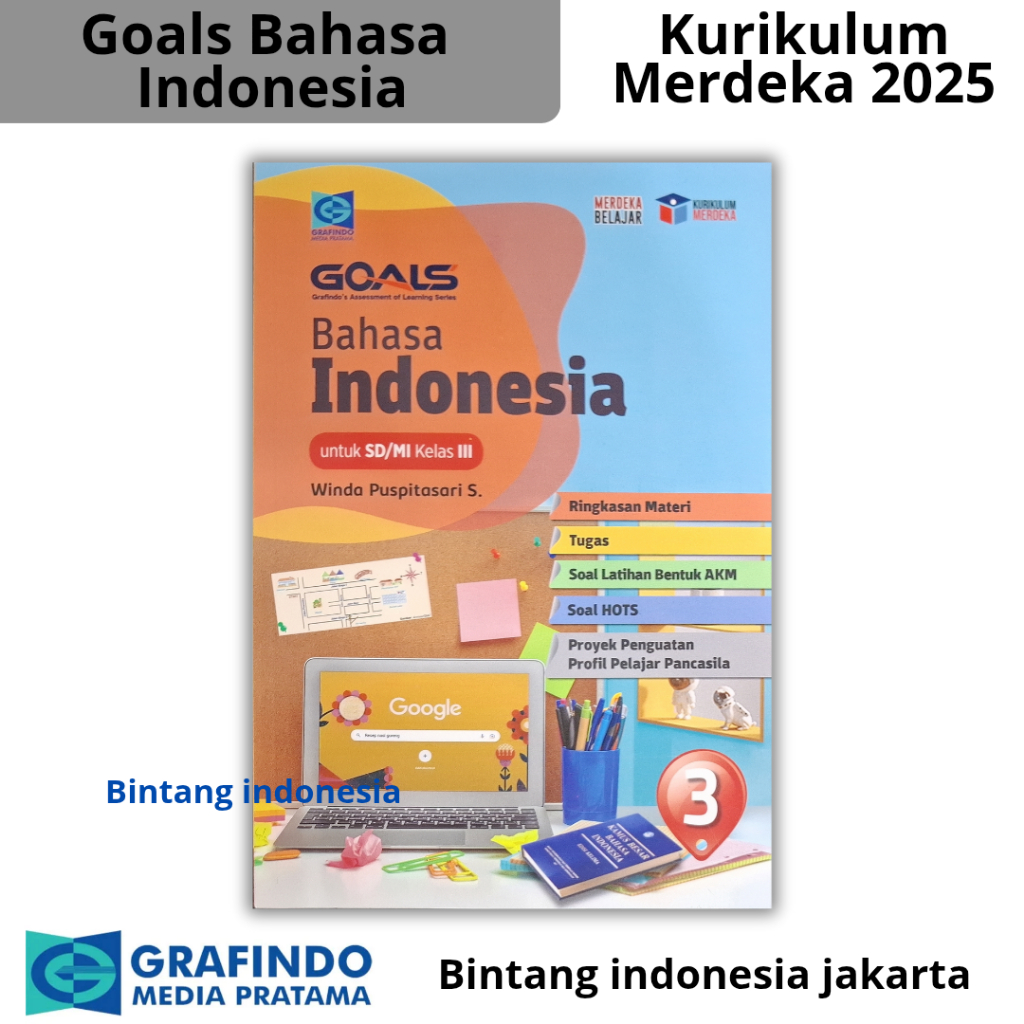 Jual GRAFINDO - BUKU LATIHAN SOAL GOALS KELAS 3 SD/MI KURIKULUM MERDEKA | Shopee Indonesia