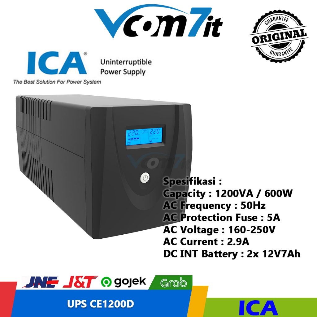 Jual UPS ICA CE1200D 1200VA / 600W CE1200 Digital LCD Display | Shopee ...