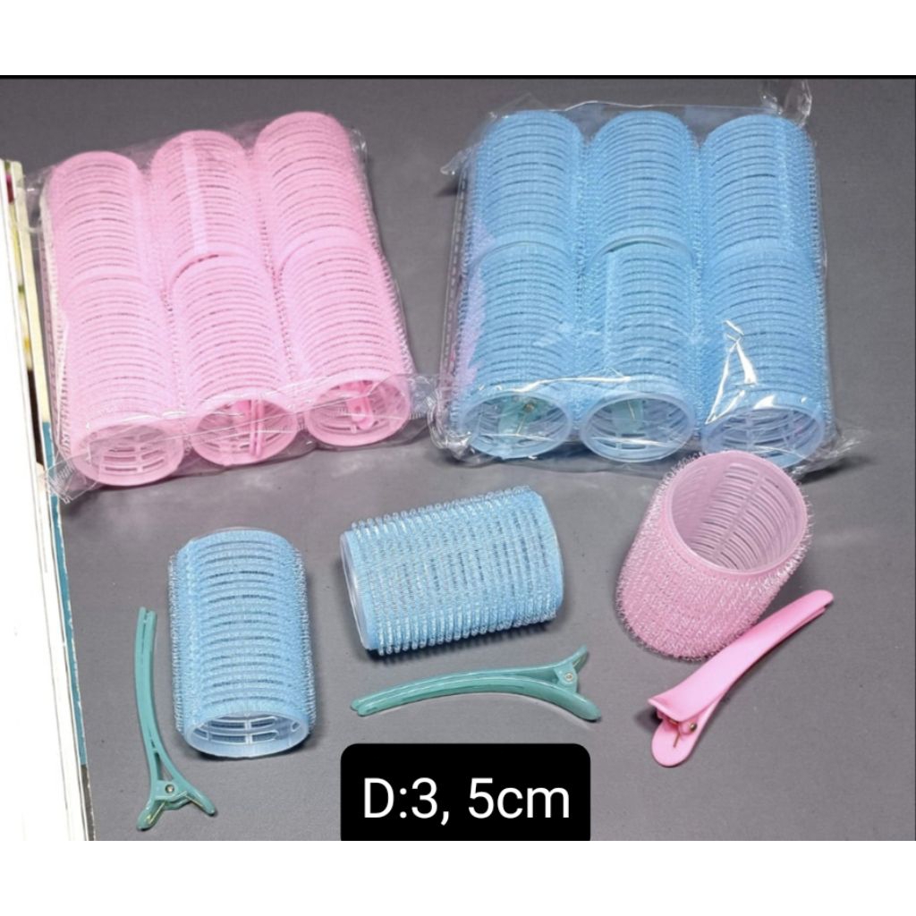Jual 6pcs Roll Rambut|Roll Tempel•Roll Velcro|Roll Jepit | Shopee Indonesia