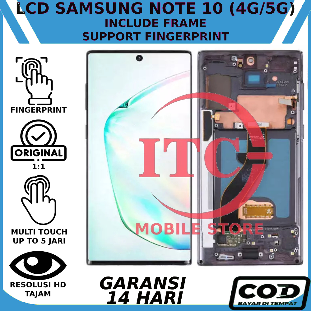 Jual LCD TOUCHSCREEN SAMSUNG NOTE 10 (4G/5G) SUPPORT FINGERPRINT ...