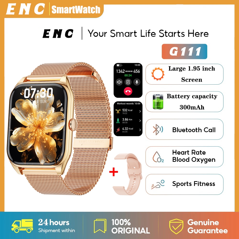 Jual ENC Smart Watch, 1.95" Smartwatch for Men Women (Answer/Make Call ...