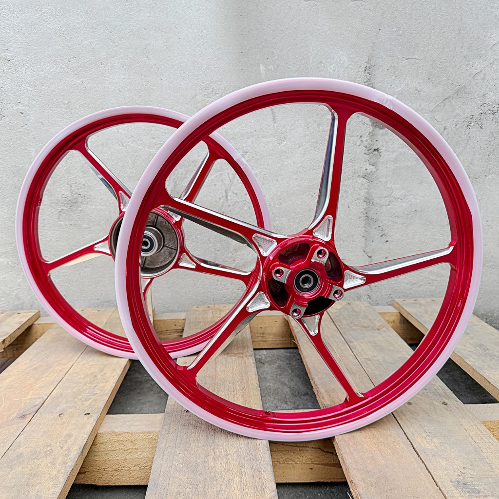Jual 511 AK55 HYLOS CNC Velg Pelek Velg Racing Merah Revo Lama Blade ...