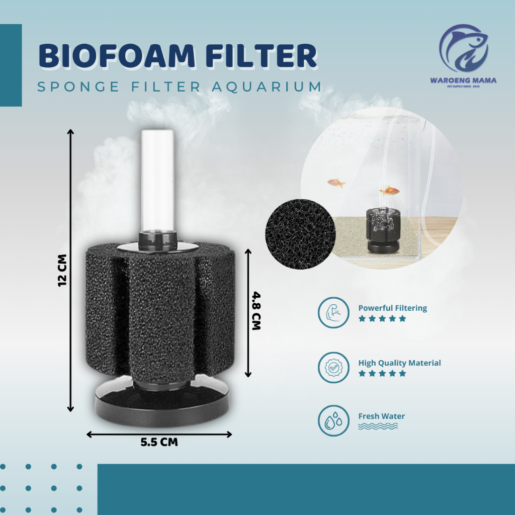 Jual Aquarium Sponge Filter Biofoam Bio Sponge Filter Internal Filter ...