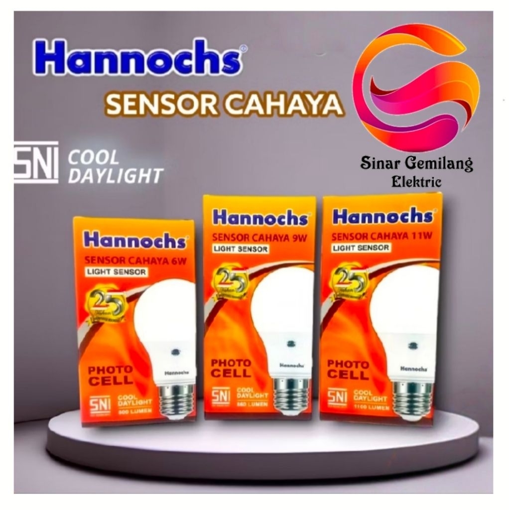 Jual Hannochs Lampu LED Light Sensor ( Sensor Cahaya ) 6 w 9 w 11 w ...
