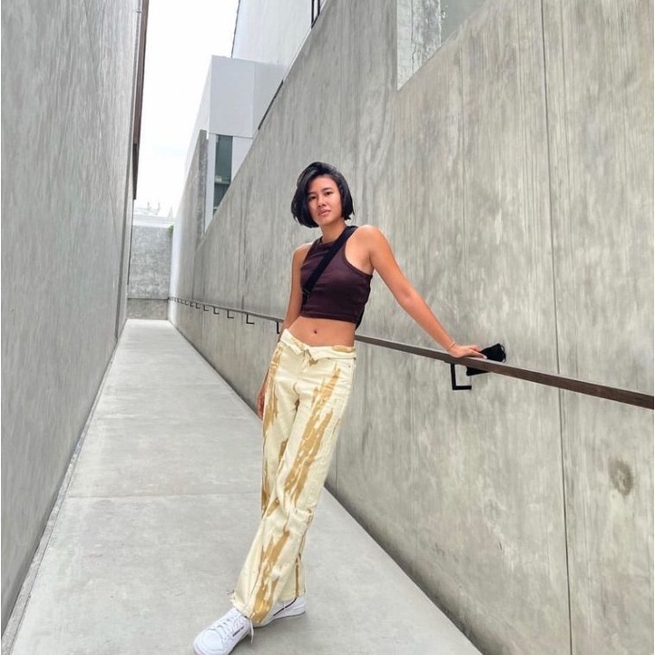 Jual Elcha Pants Cream Ukuran SL KODE W4D6 | Shopee Indonesia