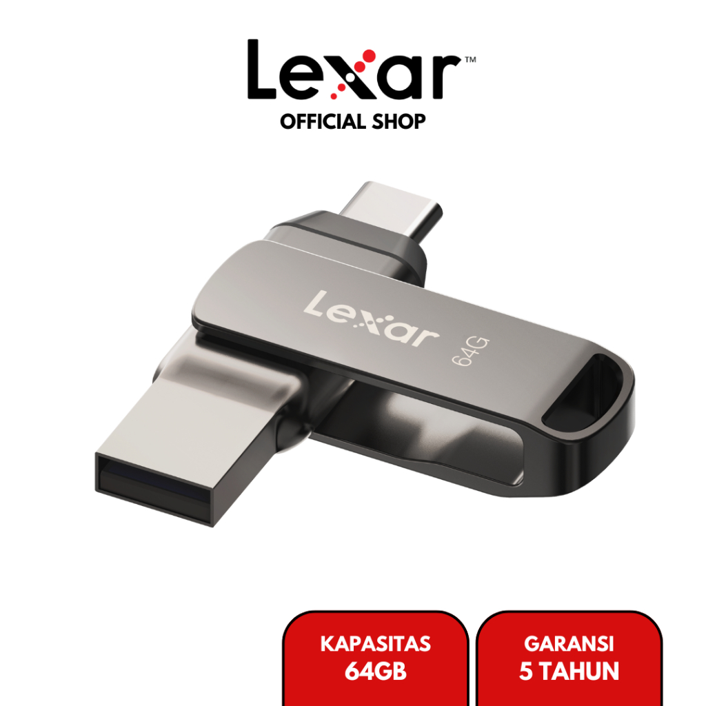 Jual Lexar JumpDrive Dual Drive D400 USB 3.2 Type-C - 64GB | Shopee Indonesia