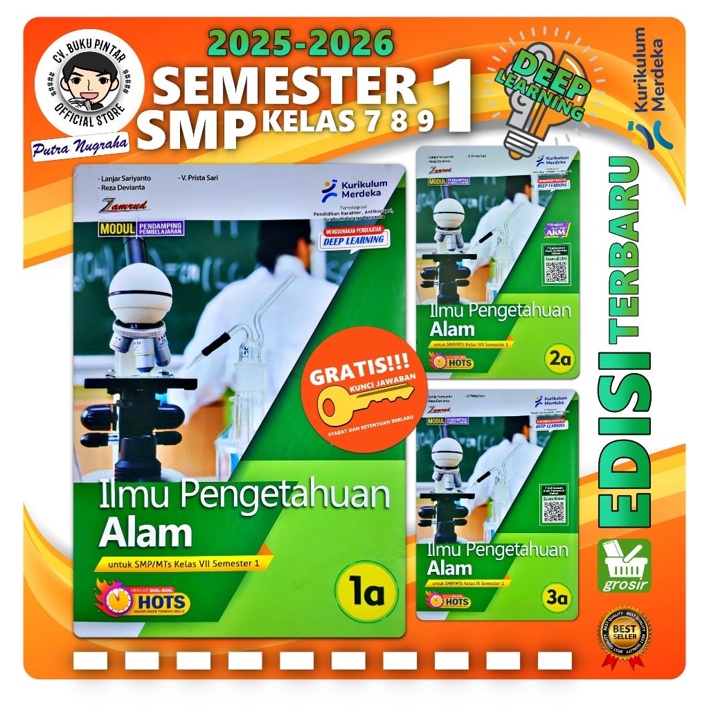 Jual Lks IPA ILMU PENGETAHUAN ALAM SMP KELAS 7 8 9 SEMESTER 1 2025-2026 KURIKULUM MERDEKA Deep ...
