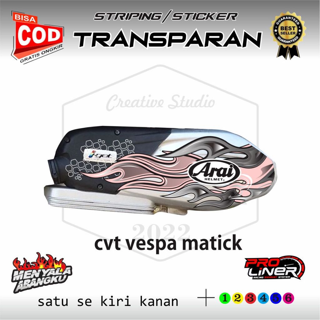 Jual sticker cvt vesmet terbaru vespa matik simple | Shopee Indonesia
