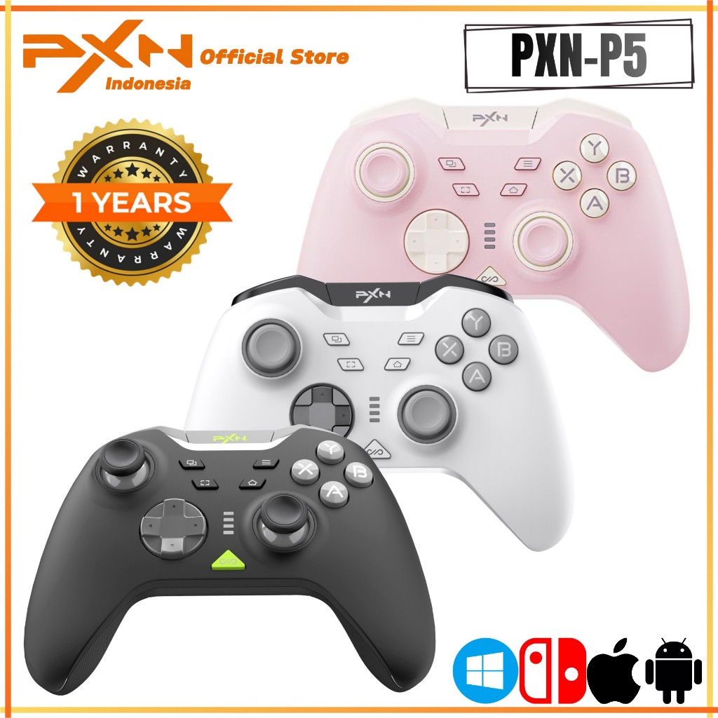 Jual PXN P5 Gamepads Wireless Bluetooth Gaming Controller PC Windows Switch IOS 16+ Android 8.0 ...