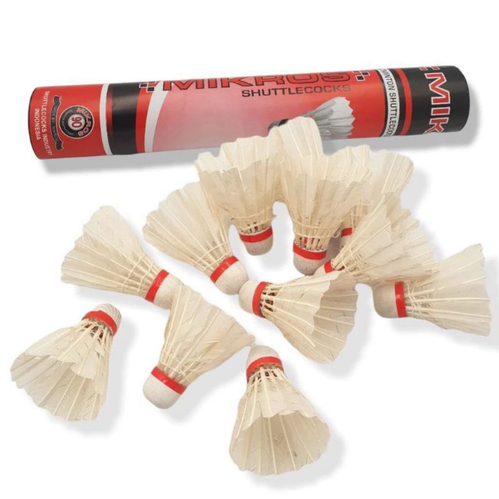 Jual Shuttlecock Badminton, Kok Bulu Tangkis Mikros isi 12Pcs,kok bagus ...