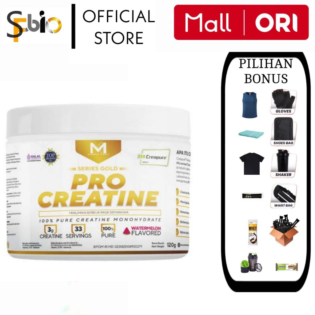 Jual Muscle First Pro Creatine Creapure 120 gram Supplement Fitness Gym ...