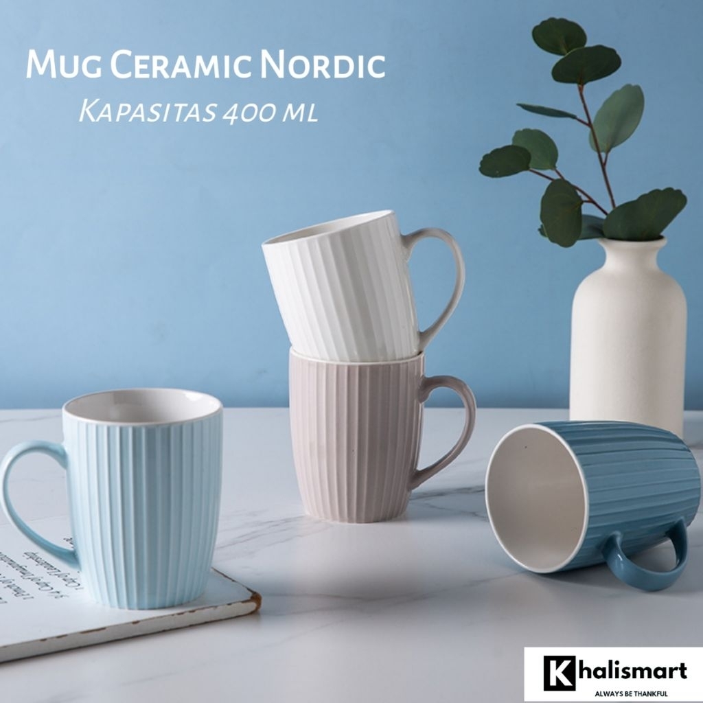 Jual NORDIC CERAMIC Cangkir Keramik Kopi Teh 400 ml Mug Gelas Aesthetic ...