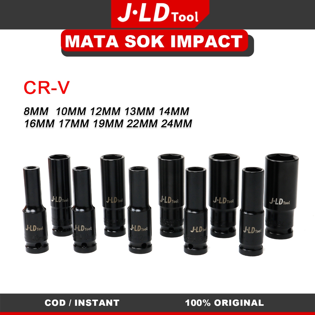 Jual JLD BISA COD 1/2inch(13mm) Mata Socket impact set 10pcs Mata Sok Panjang Mata Shock CR-V ...