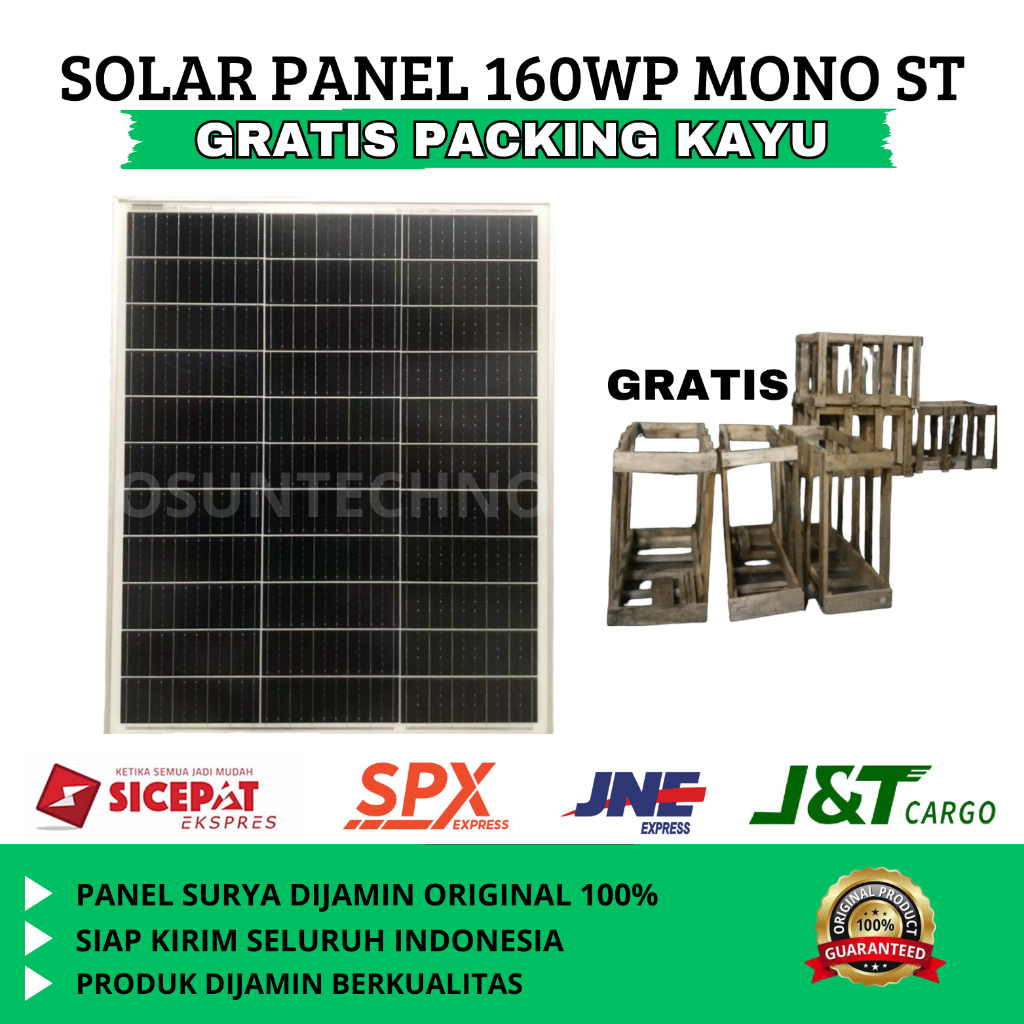 Jual SOLAR PANEL | SOLAR CELL | PANEL SURYA ST 160wp MONO FREE PACKING ...