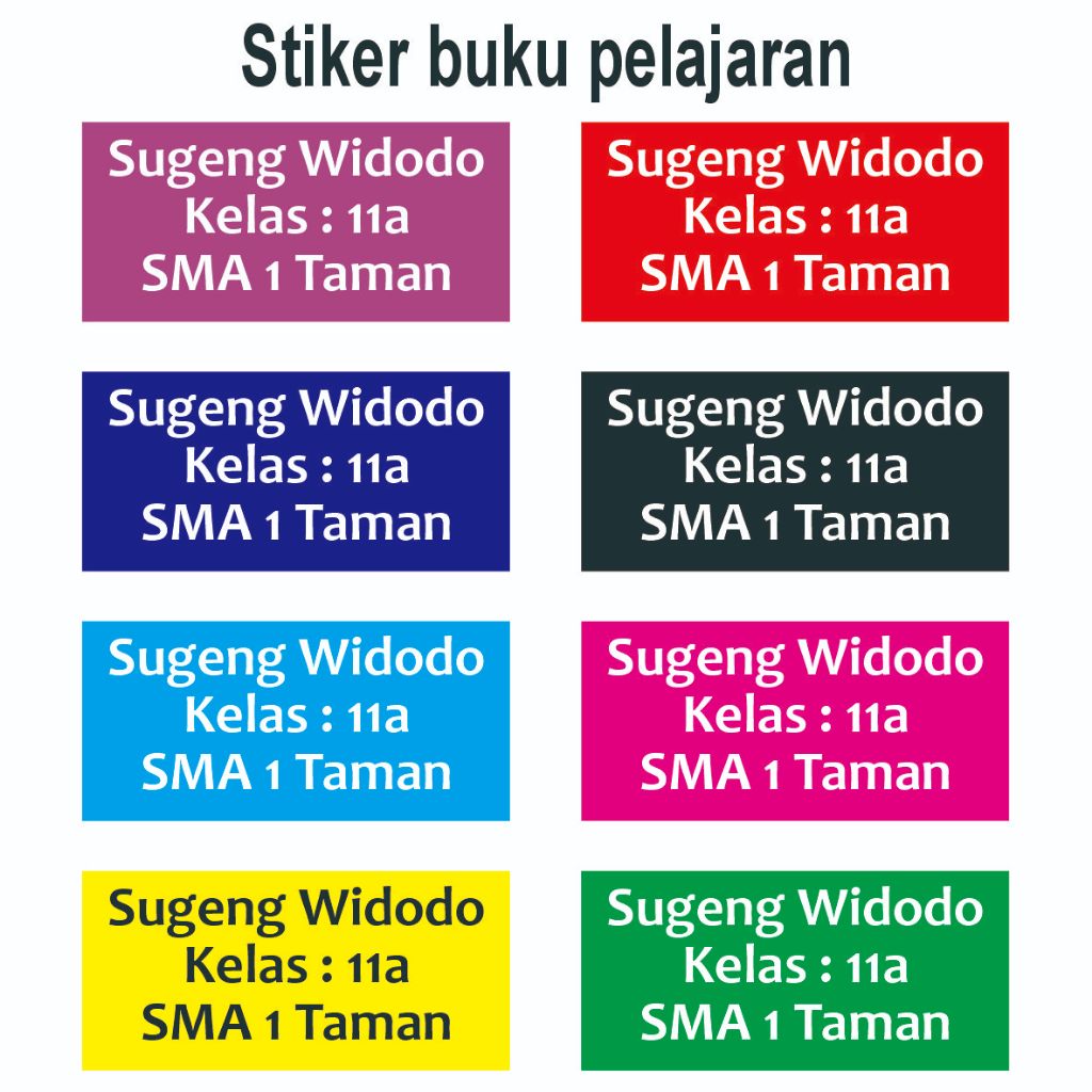 Jual Stiker Buku Pelajaran Sekolah Label Buku | Shopee Indonesia