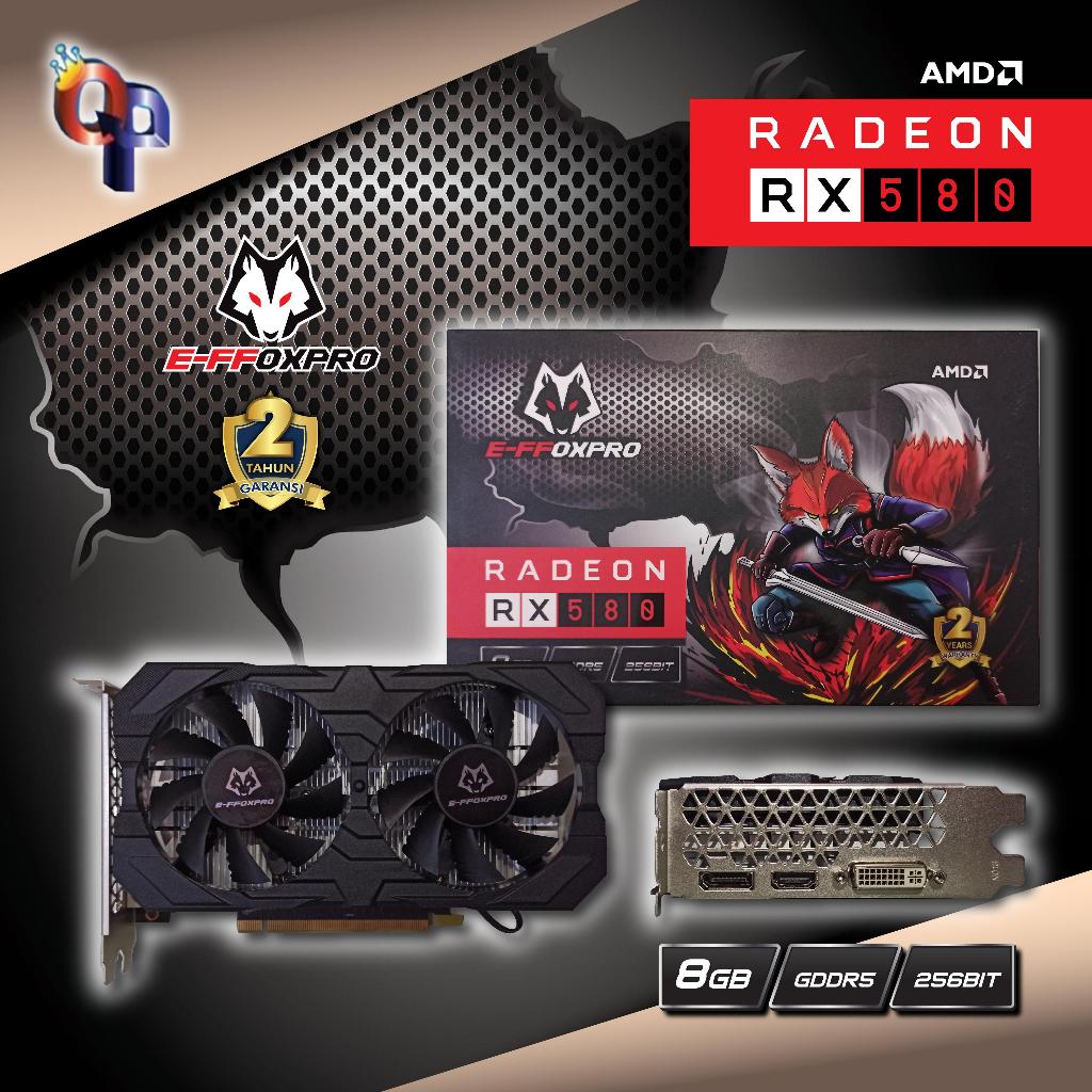 Jual VGA EFFOXPRO AMD RX 580 8G DDR5 256 BIT RX580 | Shopee Indonesia