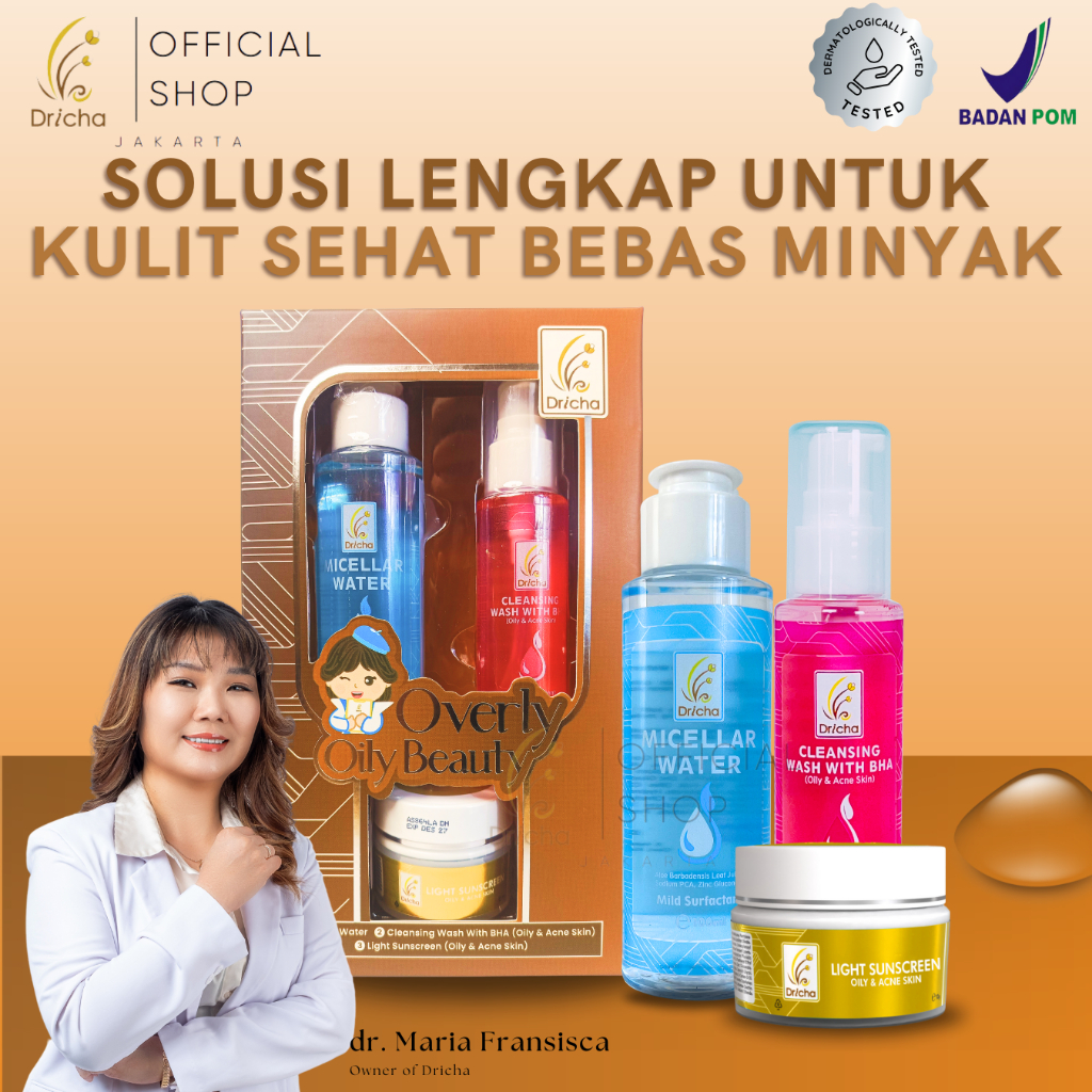 Jual DRICHA PAKET OVERLY OILY BEAUTY KIT ( OILY/SUPER OILY) | Shopee ...