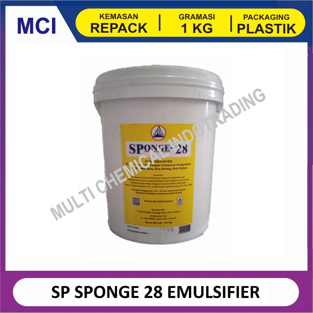 Jual SP SPONGE 28 CAKE EMULSIFIER PENGEMULSI / PENSTABIL / PELEMBUT KUE ...
