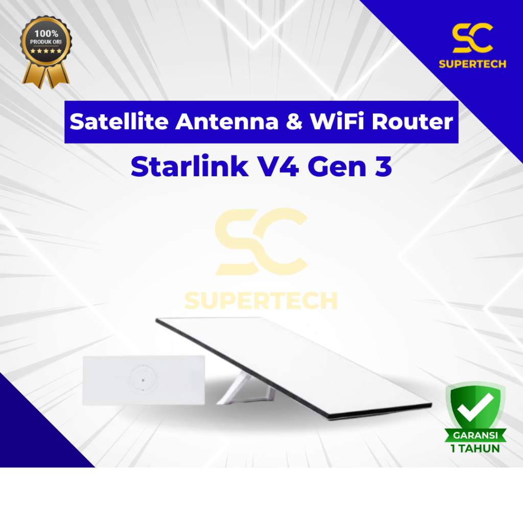 Jual Starlink V4 Gen 3 Satelite Kit Antena Wi-Fi 6 Router - Unit ...