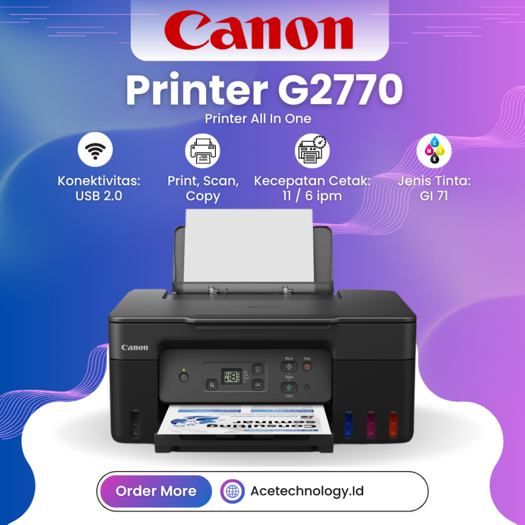 Jual Printer Pixma Canon G2770 Print, Scan, Copy (Cetak, Pindai, Salin ...