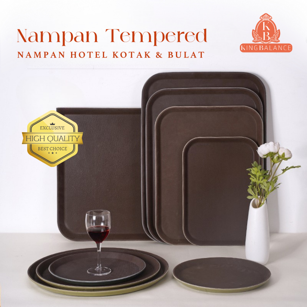 Jual King Balance Nampan Saji Hotel Anti Slip Tray Bulat Alas Karet ...
