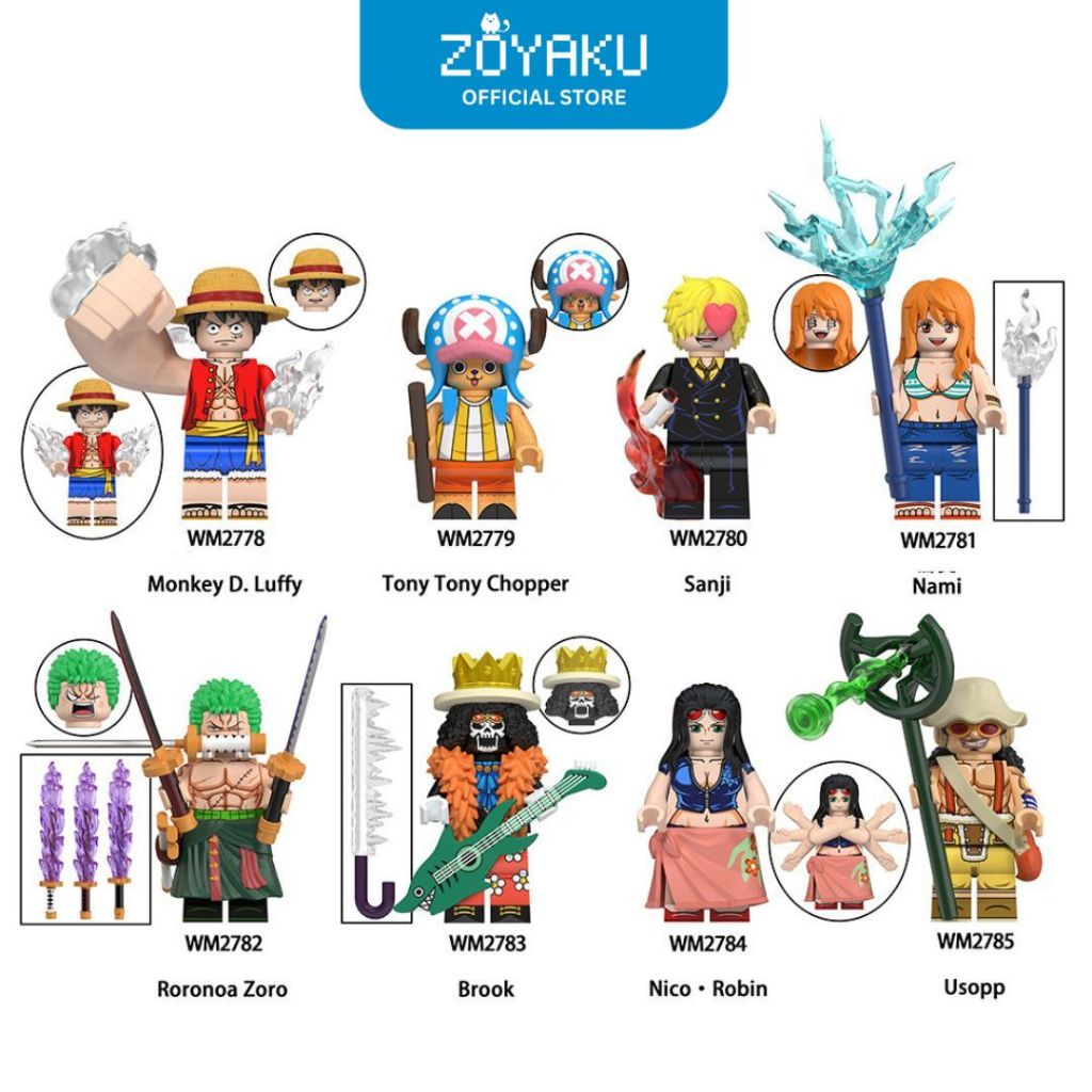 Jual (1pcs) Mainan Lego Mini Bricks One Piece Anime Balok Susun TOY3053 ...