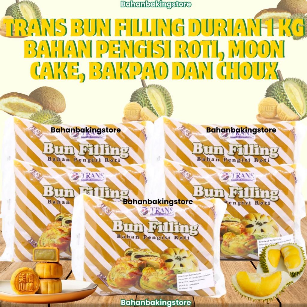 Jual TRANS BUN FILLING DURIAN 1 KG BAHAN PENGISI ROTI, MOON CAKE ...