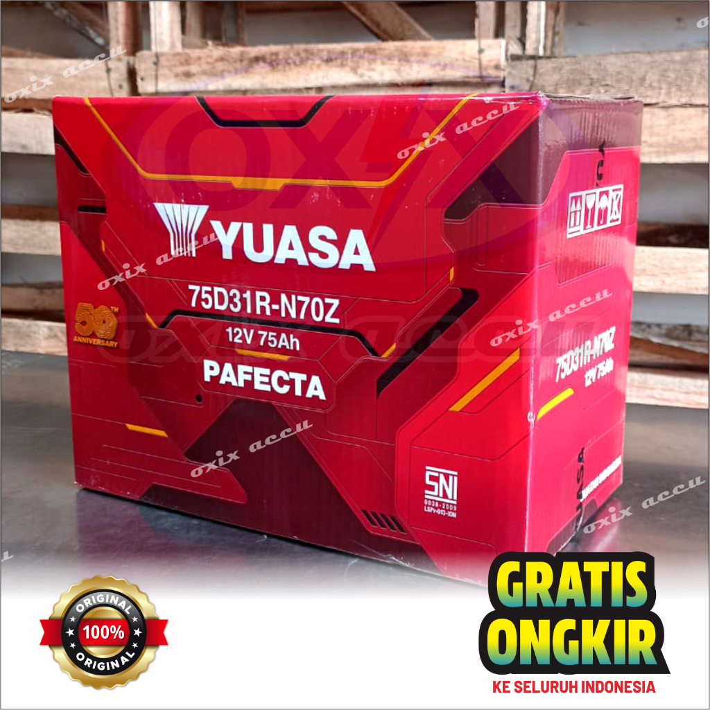 Jual Yuasa Pafecta N70Z (75D31R) 12V 75 Ah Original - Aki Hyno, Truck, Kijang Diesel | Shopee ...