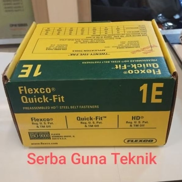 Jual Flexco Quick Fit 1E Sambungan Rubber Conveyor 1 E Steel Belt Fastener | Shopee Indonesia