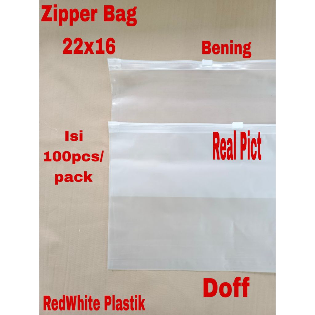 Jual [100Pcs] Plastik Ziplock Bag baju Bening dan Doff/Zip per Lock ...