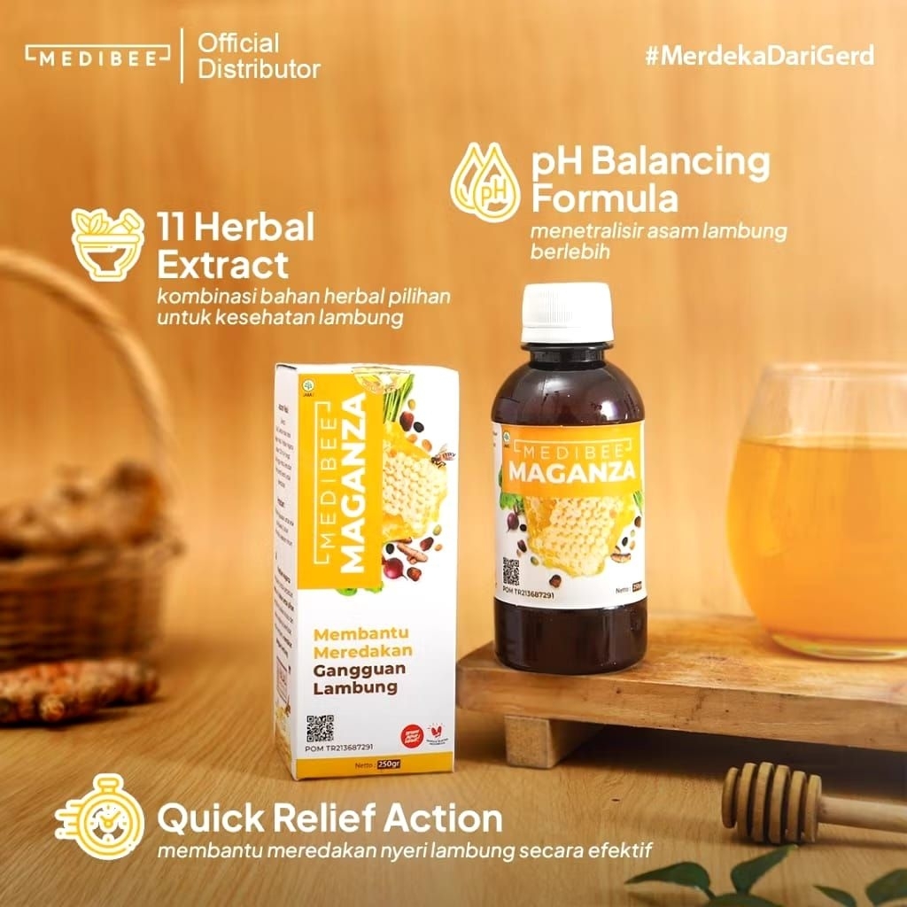 Jual Medibee Maganza - Madu Herbal Pencernaan Bantu Atasi Maag, Gerd ...