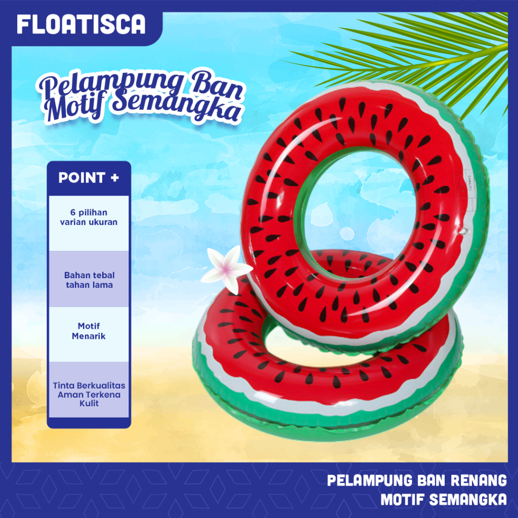 Jual Floatisca Pelampung ban renang anak dan dewasa motif semangka ...