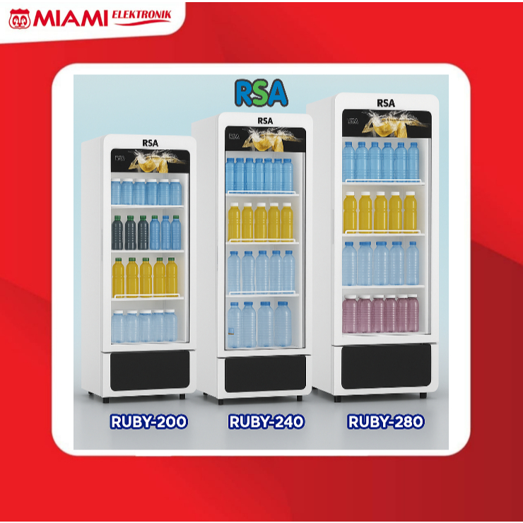 Jual RSA RUBY-200 RUBY-240 RUBY-280 Display Cooler / Showcase | Shopee Indonesia