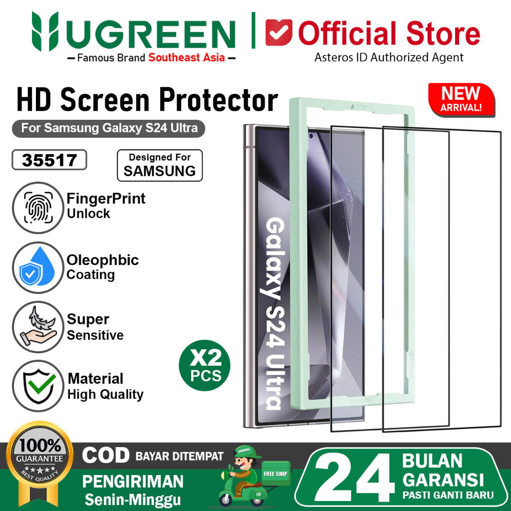 Jual UGREEN Premium Tempered Glass Samsung Galaxy S24 Ultra Full Screen ...