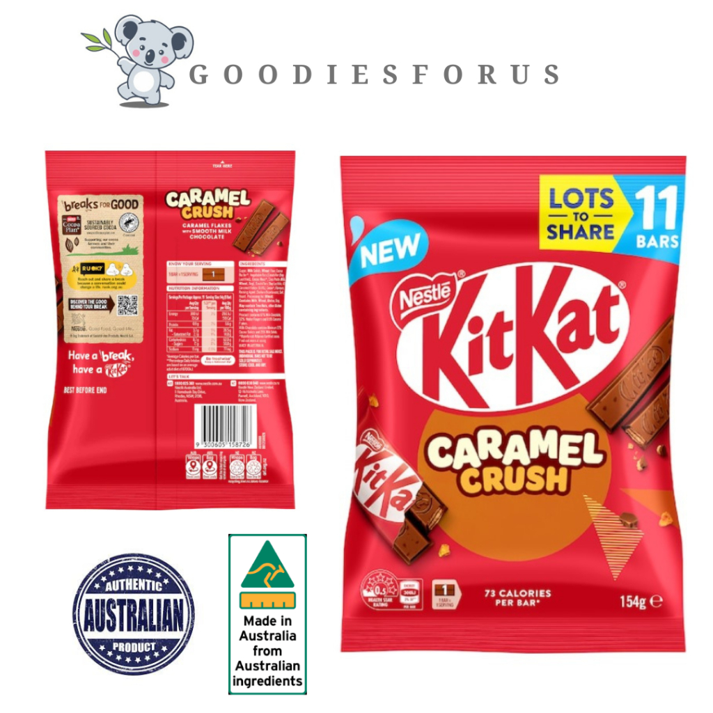 Jual KitKat Caramel Crush Mini Chocolate Bars 11 Pack 154g/Kitkat ...