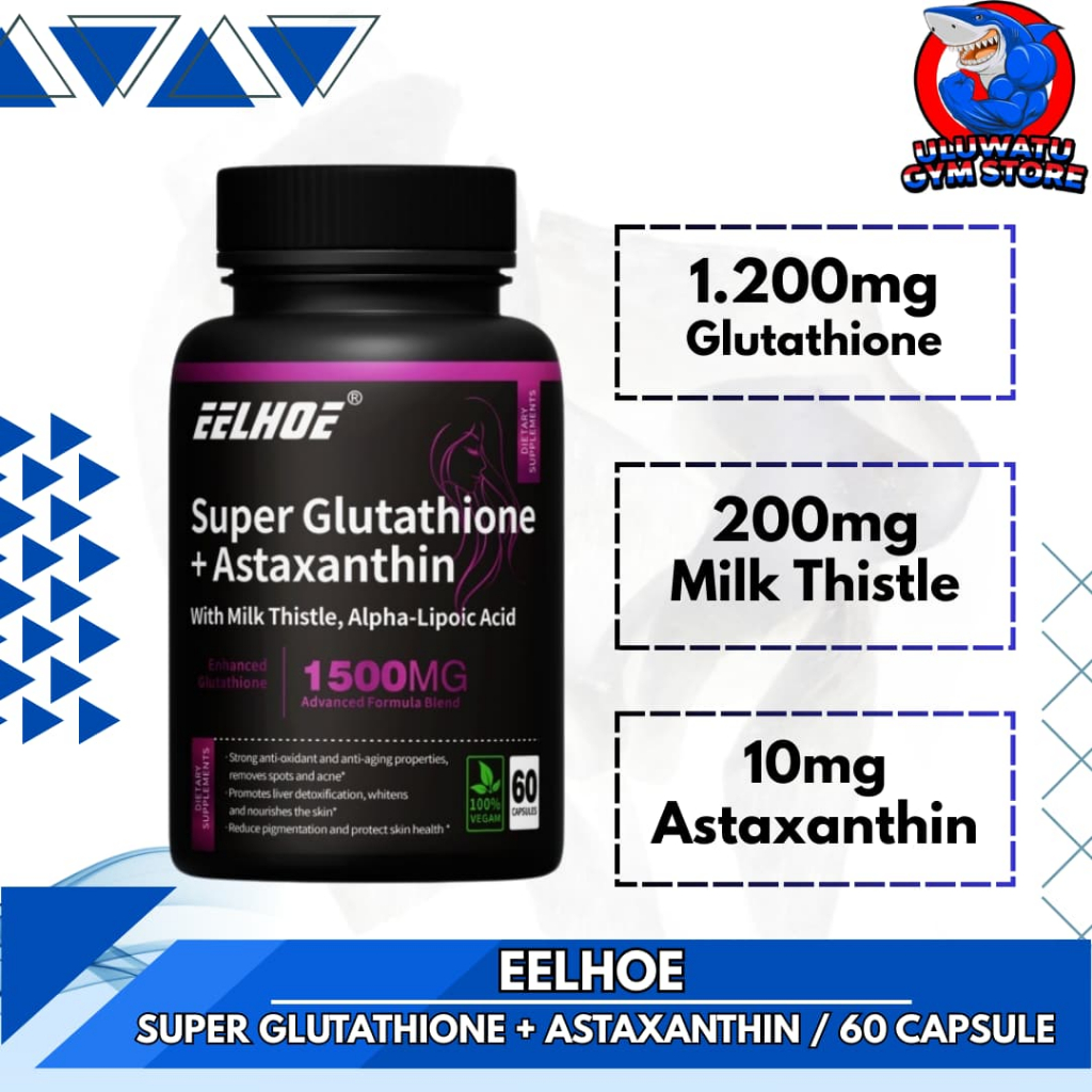 Jual Eelhoe USA SUPER GLUTATHIONE + ASTAXANTHIN With Milk Thistle ...