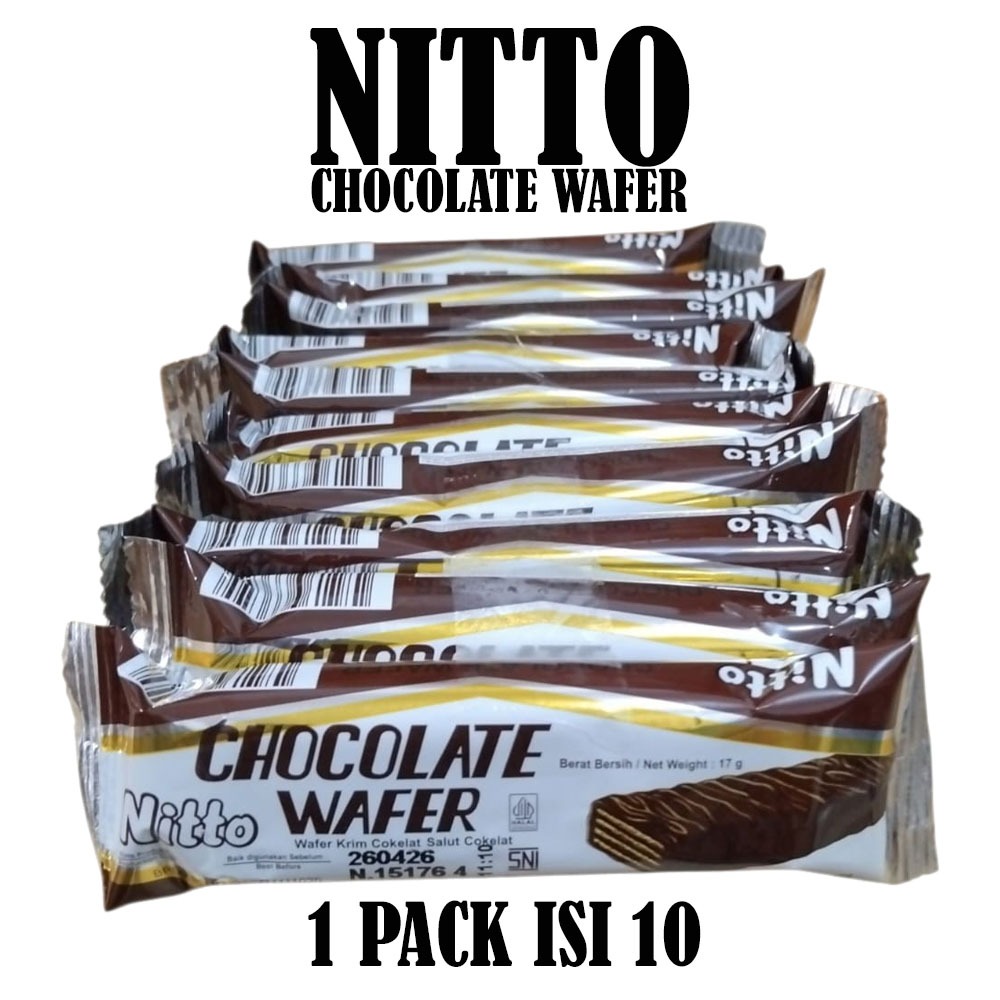 Jual NITTO CHOCOLATE WAFER ISI 10 | Shopee Indonesia
