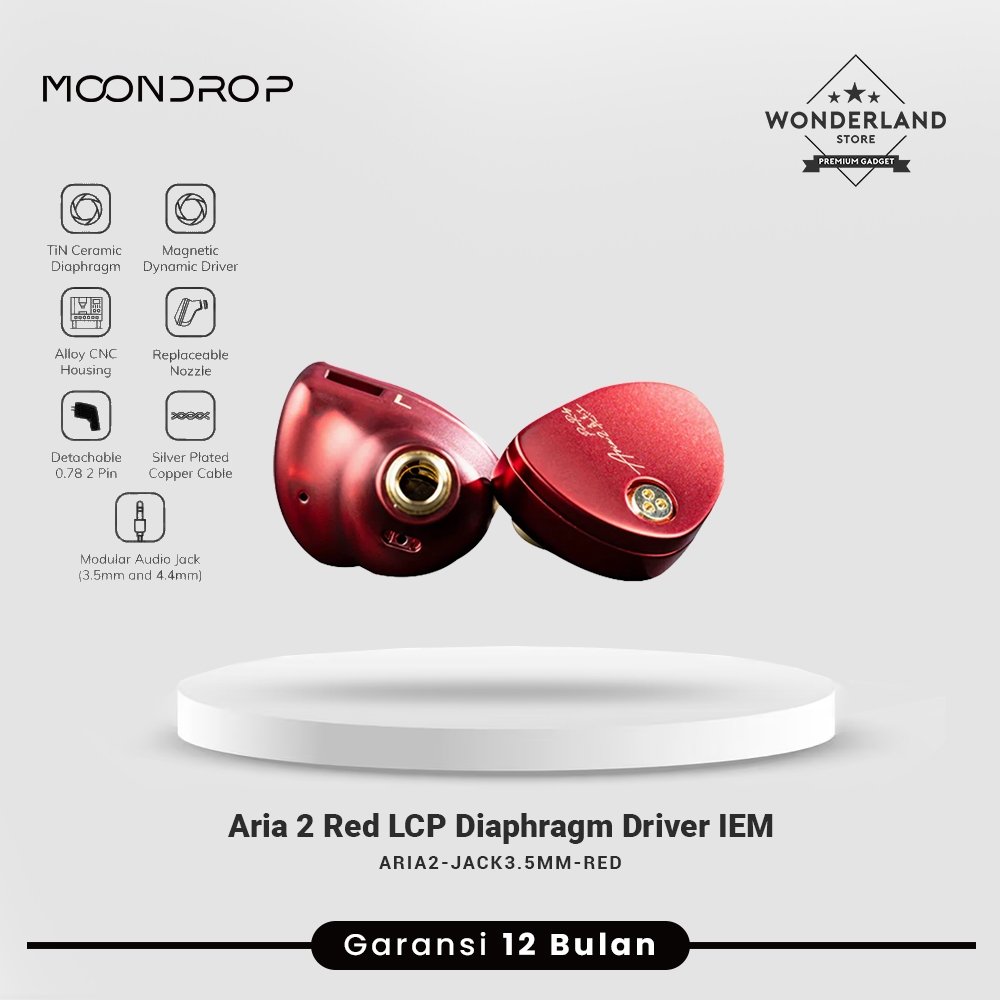 Jual Moondrop Aria 2 Red / Aria II Red Edition Ceramic Diaphragm Driver ...