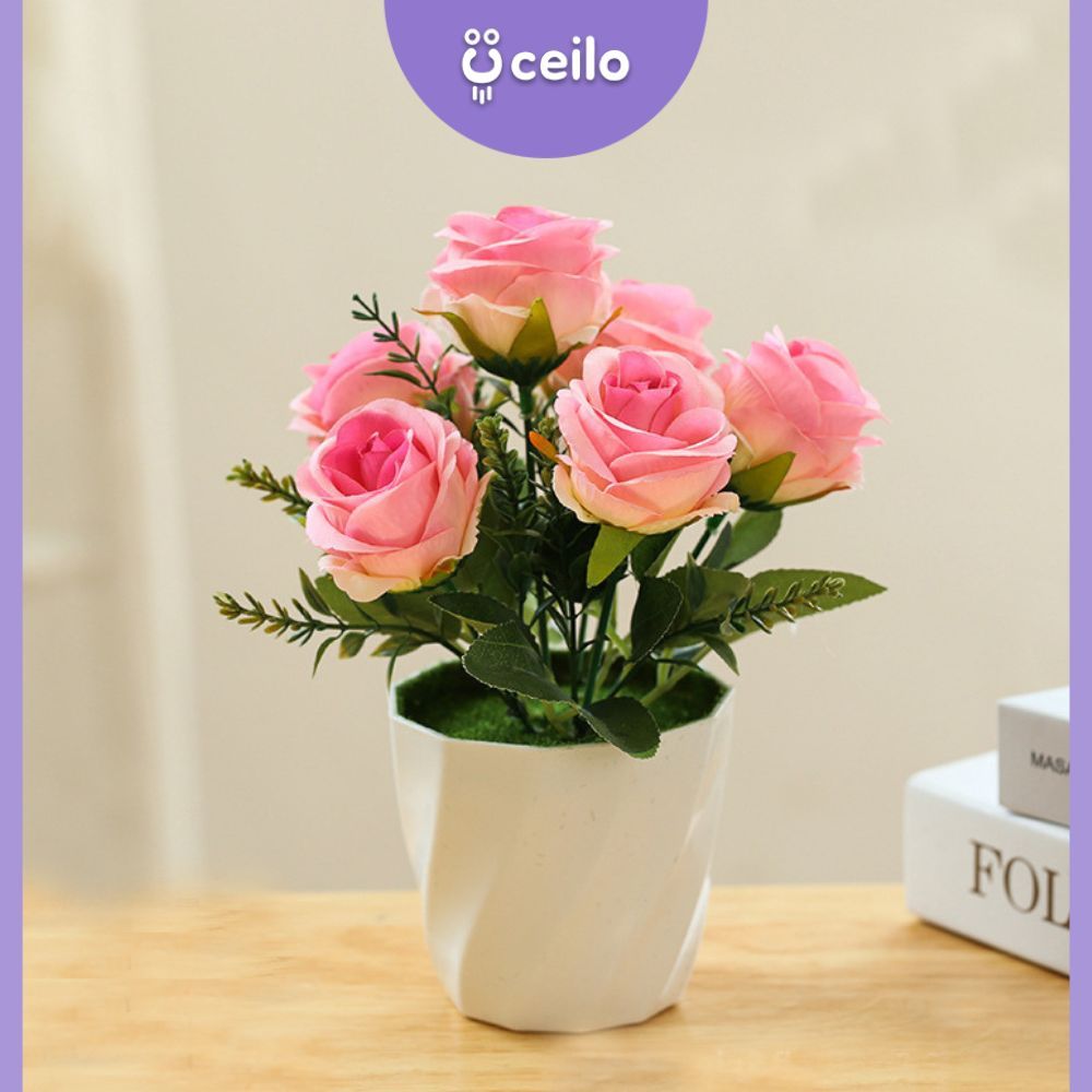 Jual CEILO Bunga Mawar Hias | Artificial Flower Premium | Rose Flower ...