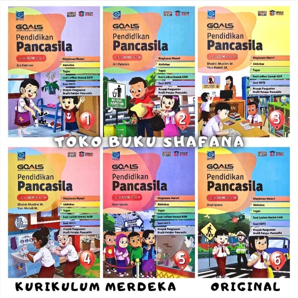 Jual BUKU GOALS PENDIDIKAN PANCASILA KELAS 1 2 3 4 5 6 SD/MI PENERBIT GRAFINDO KURIKULUM MERDEKA ...