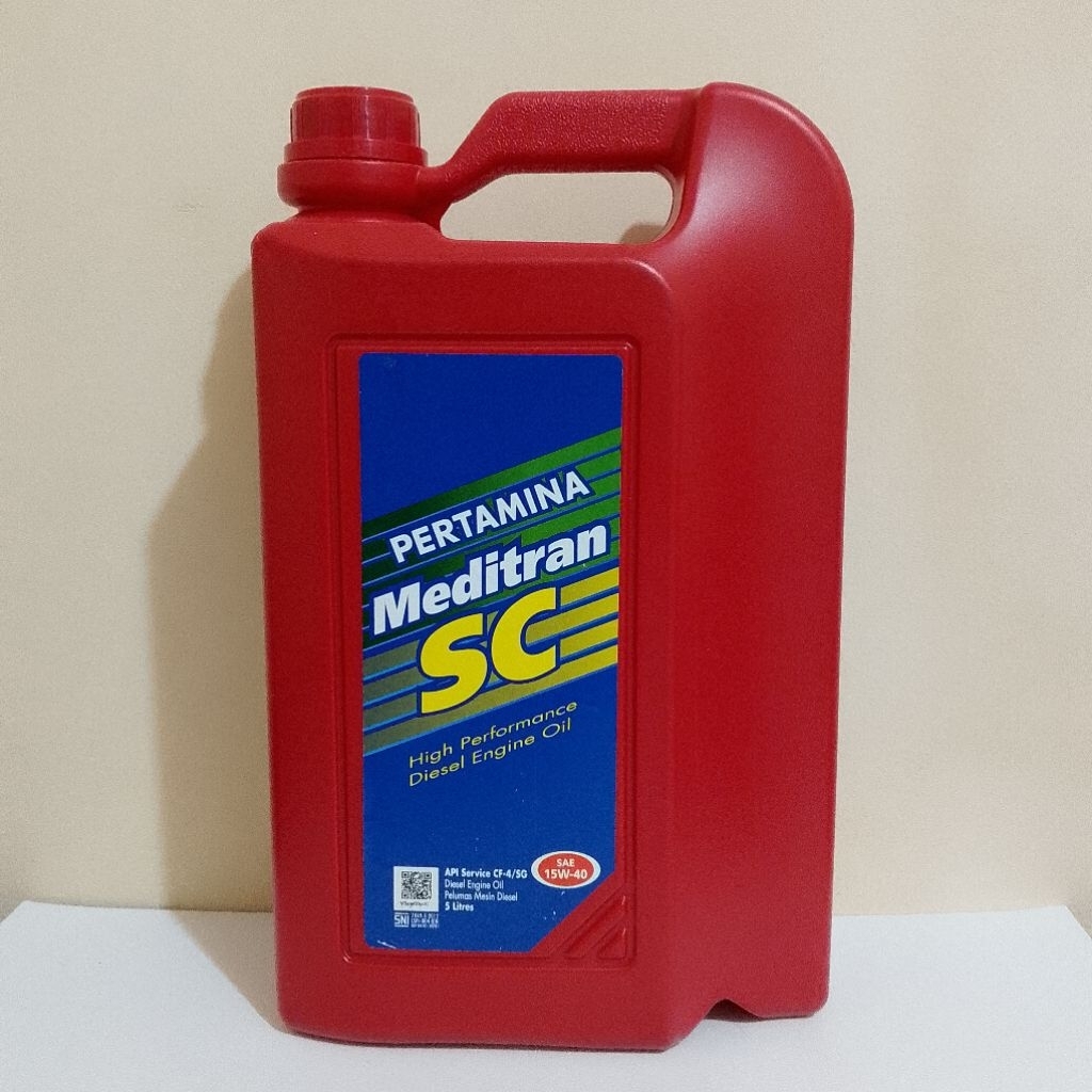 Jual OLI MESIN DIESEL MEDITRAN SC 5 LITER 15W-40 OLI PELUMAS MESIN ...
