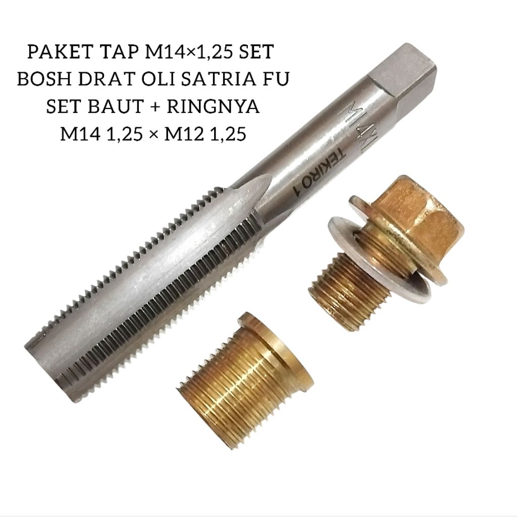 Jual Tap M14×1.25 Tekiro Set Bosh Drat Oli Satria Fu M14 1,25 × M12 1 ...