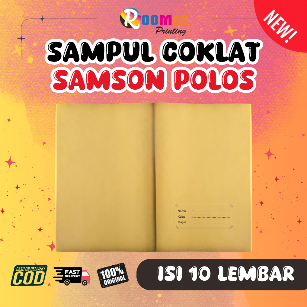 Jual (ISI 10 LEMBAR) SAMPUL BUKU COKLAT SAMSON POLOS KWARTO (SIDU ...