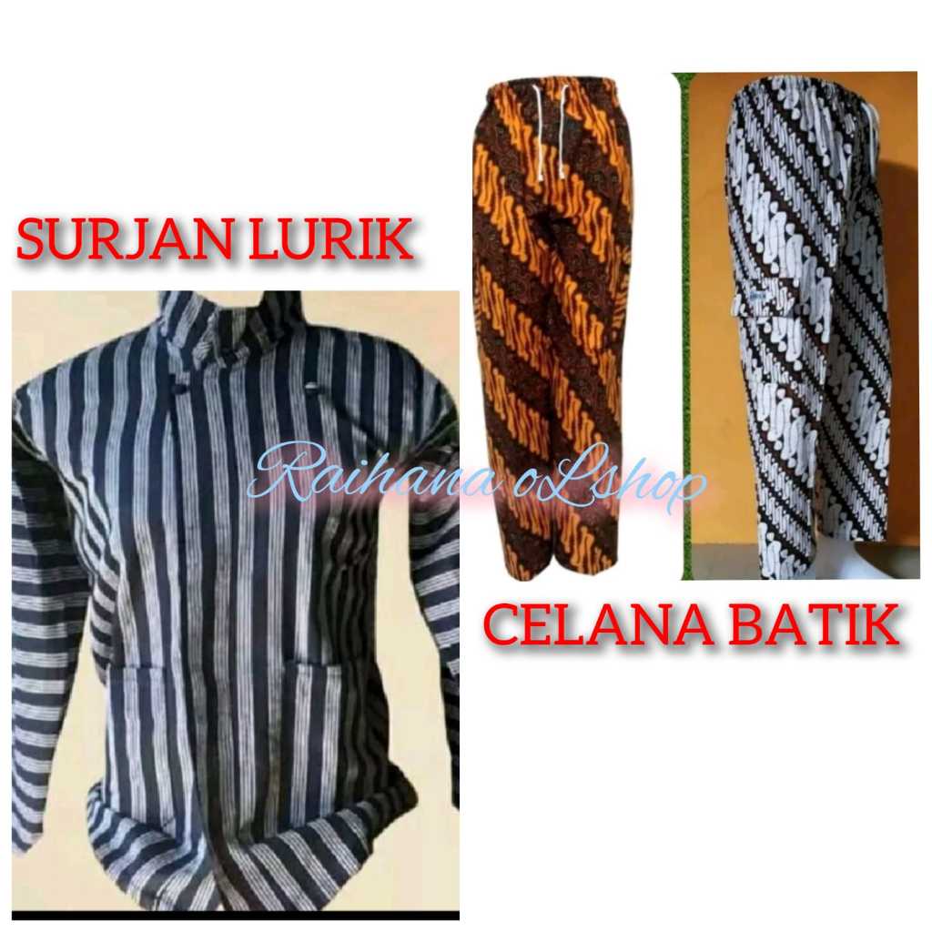 Jual SEPAKET BAJU ADAT JAWA PRIA | SURJAN LURIK ABU HITAM + CELANA BATIK | PAKAIAN NASIONAL LAKI ...