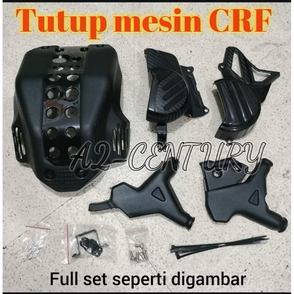 Jual tutup mesin crf 150l full set / engine guard crf 150l ful / engine ...